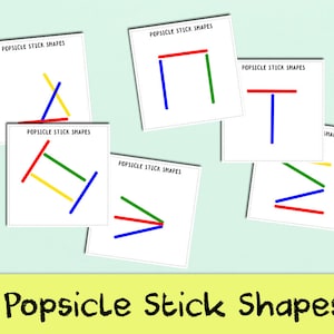 Popsicle Stick Shapes | Preschool Activity Game | Educational Busy Bag ...