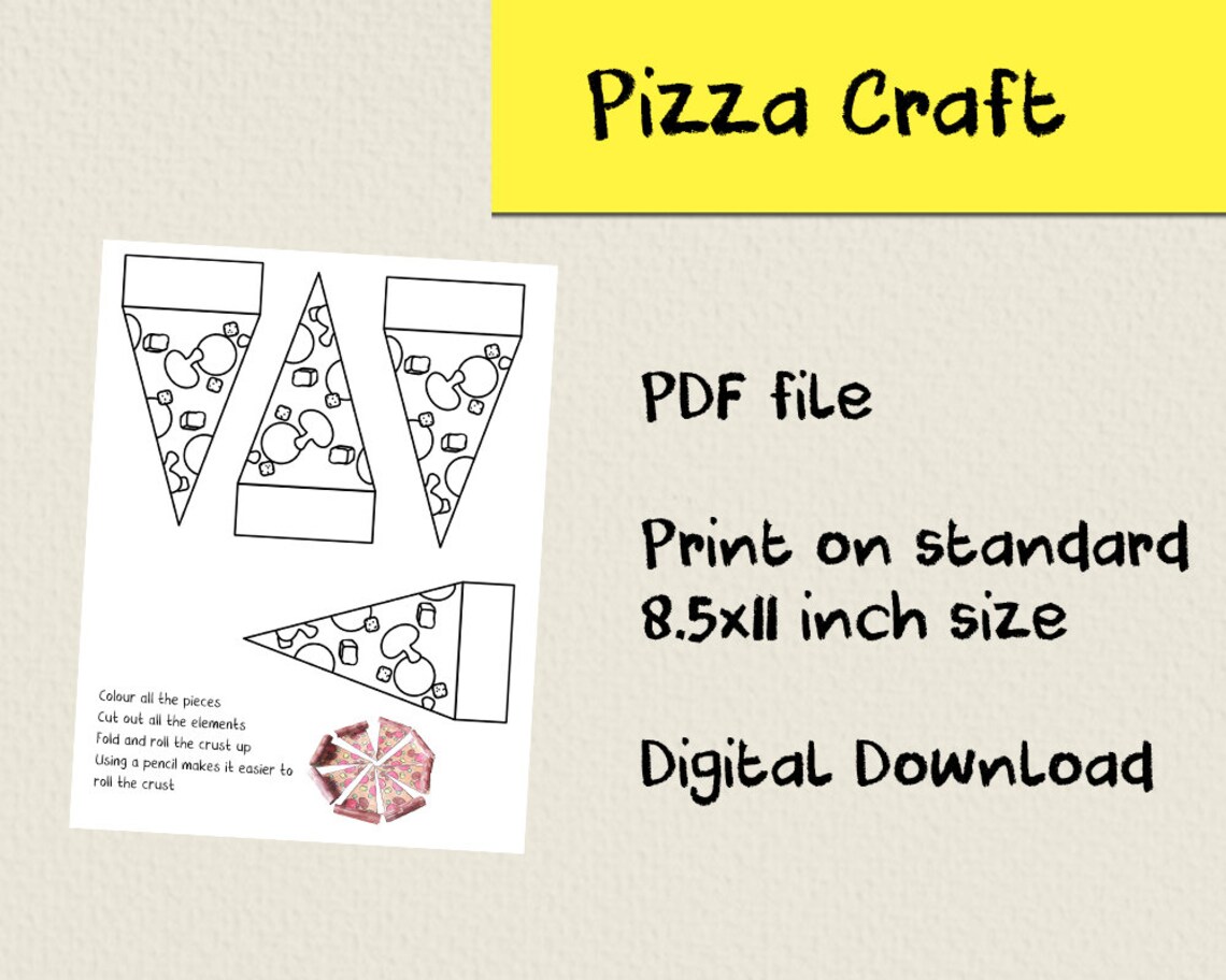 Pizza Craft | Crafting Activity | Preschool Fine Motor | Kid Art ...