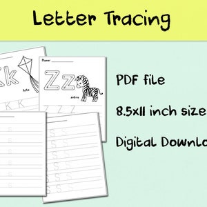 Alphabet Tracing | Preschool Worksheets | Letter Recognition ...