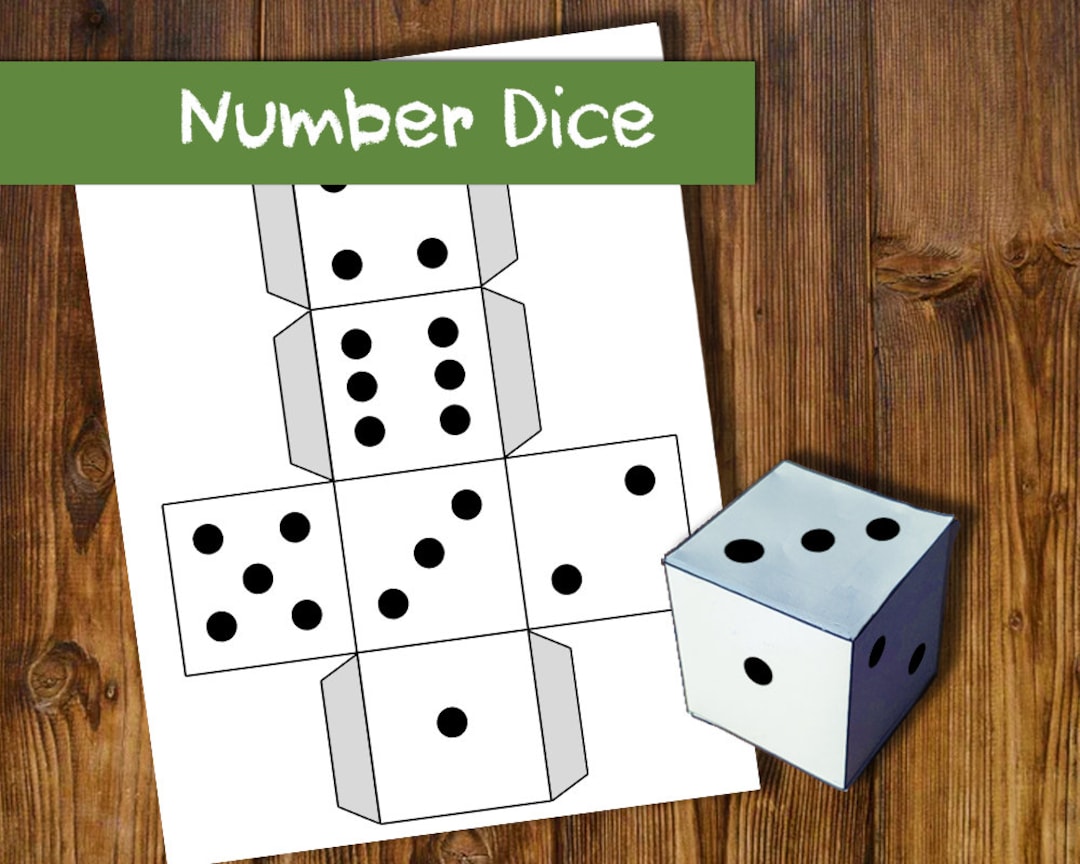 Number Dice Game | Printable Number Dice Activity | Educational ...