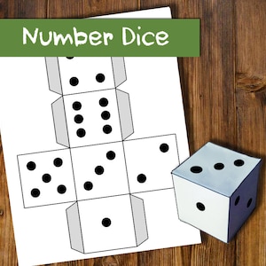 Number Dice Game | Printable Number Dice Activity | Educational ...