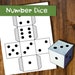 Number Dice Game | Printable Number Dice Activity | Educational ...