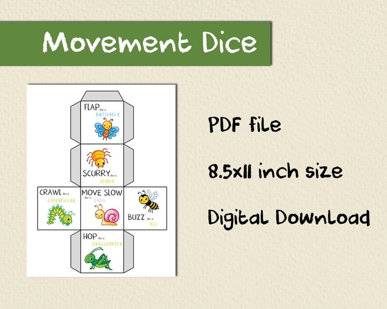 Insect Movement Dice Game | Animal Movement Activity | Educational ...