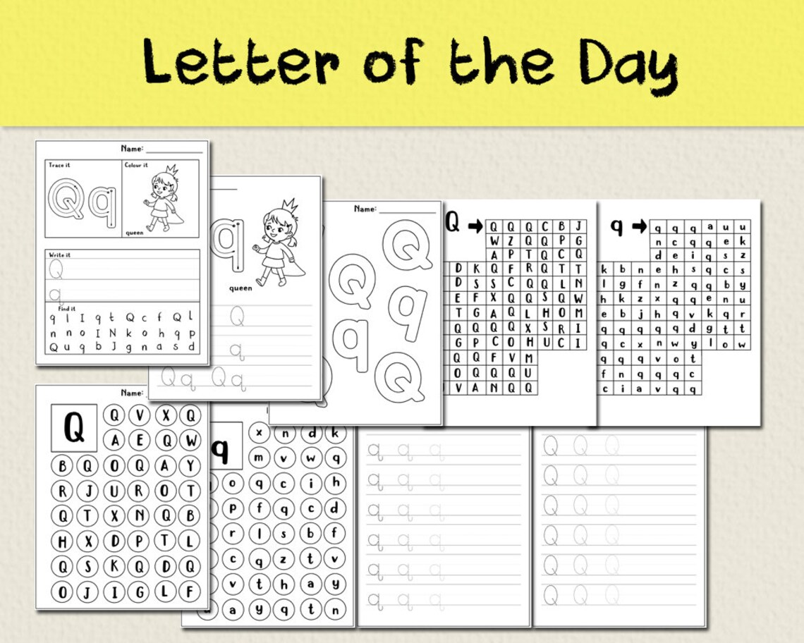 Letter of the Day Activities Preschool Worksheets Busy Binder Booklet ...