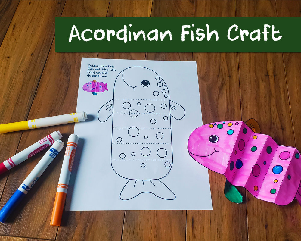Folding Fish Craft | Ocean Crafting Activity | Preschool Fine Motor ...