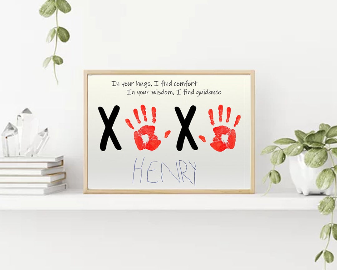 Baby Handprint Gift Valentines Printable Handprint Keepsake Birthday ...