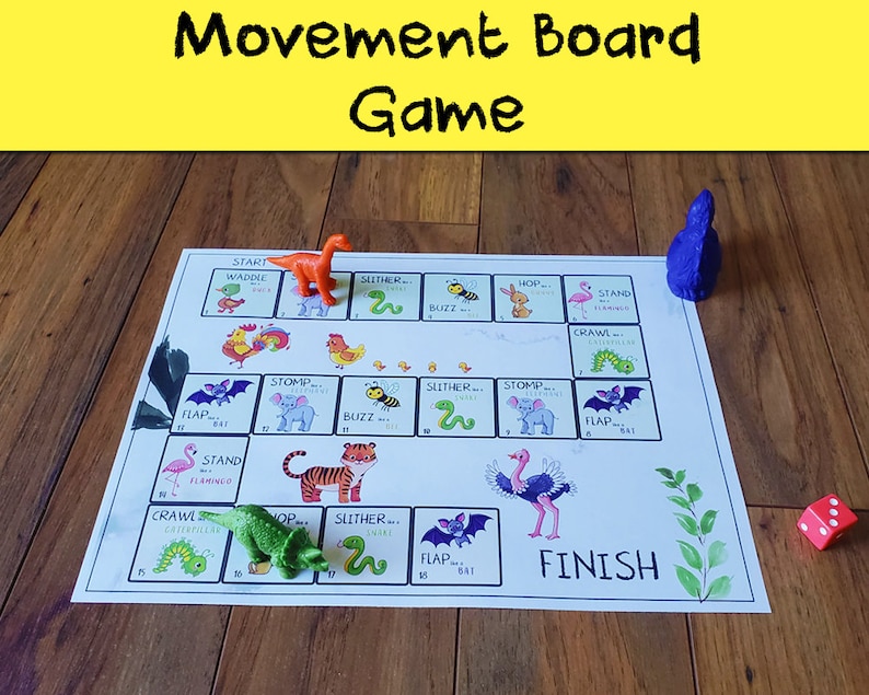Movement Animal Board Game | Ocean Animals Movement Activity ...
