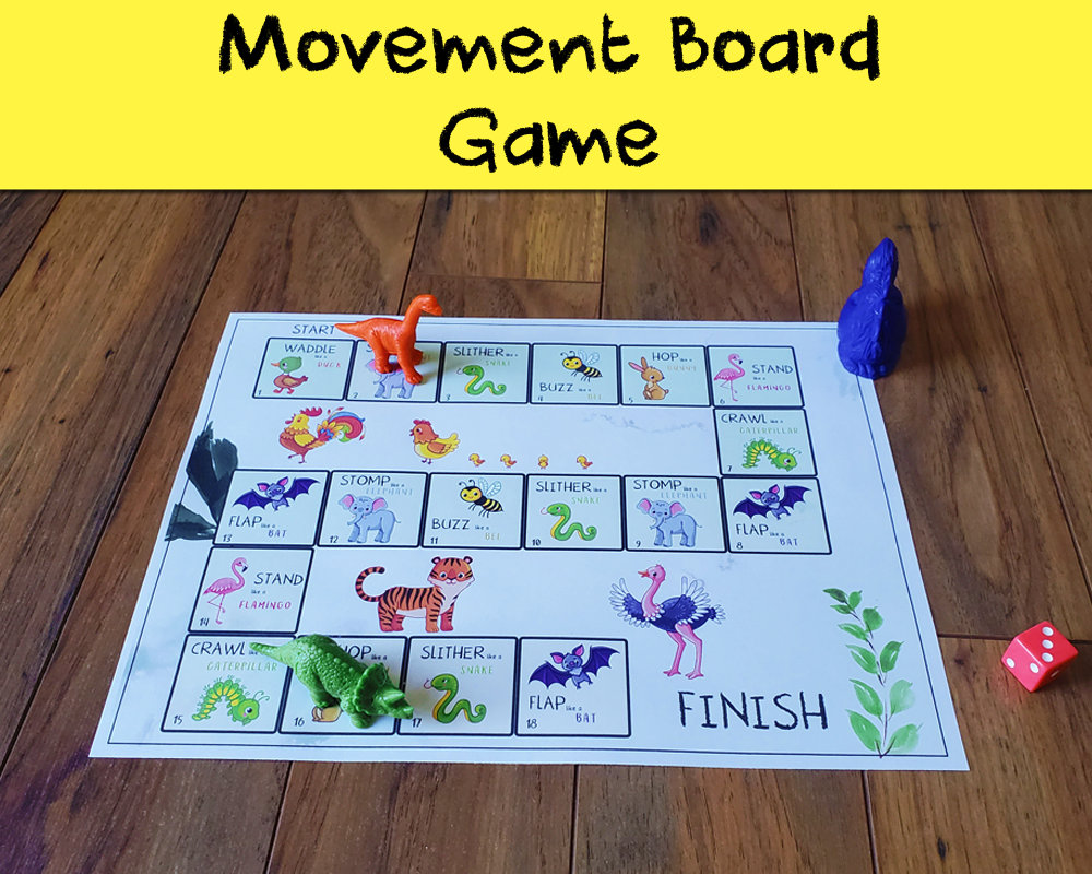 Movement Animal Board Game | Ocean Animals Movement Activity ...