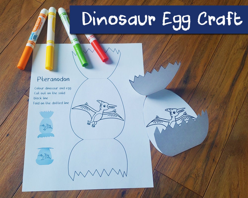 Pteranodon Dinosaur Egg Craft | Crafting Activity | Preschool Fine ...