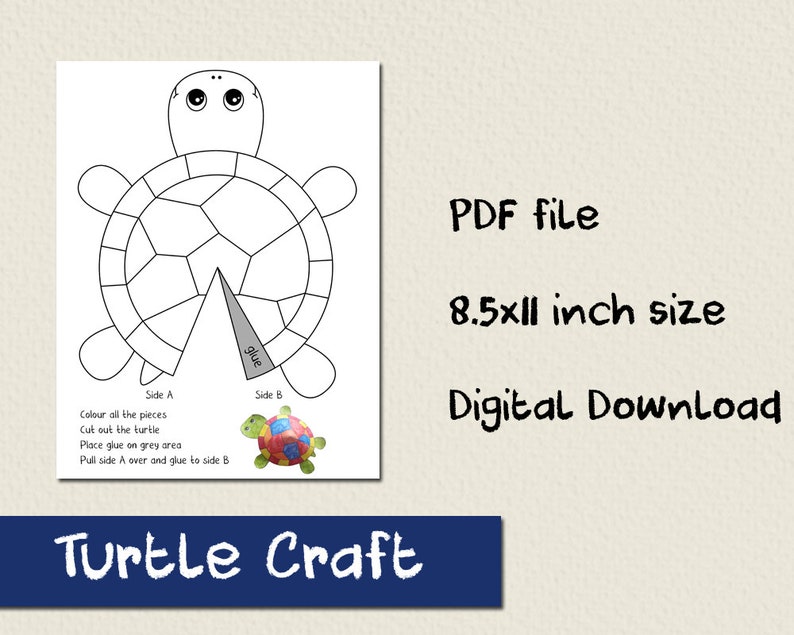 Turtle Craft | Crafting Activity | Preschool Fine Motor | Kid Art ...