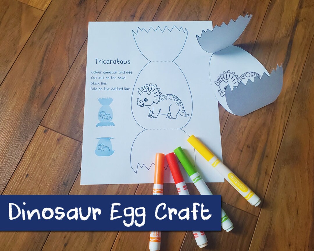 Triceratops Dinosaur Egg Craft | Crafting Activity | Preschool Fine ...