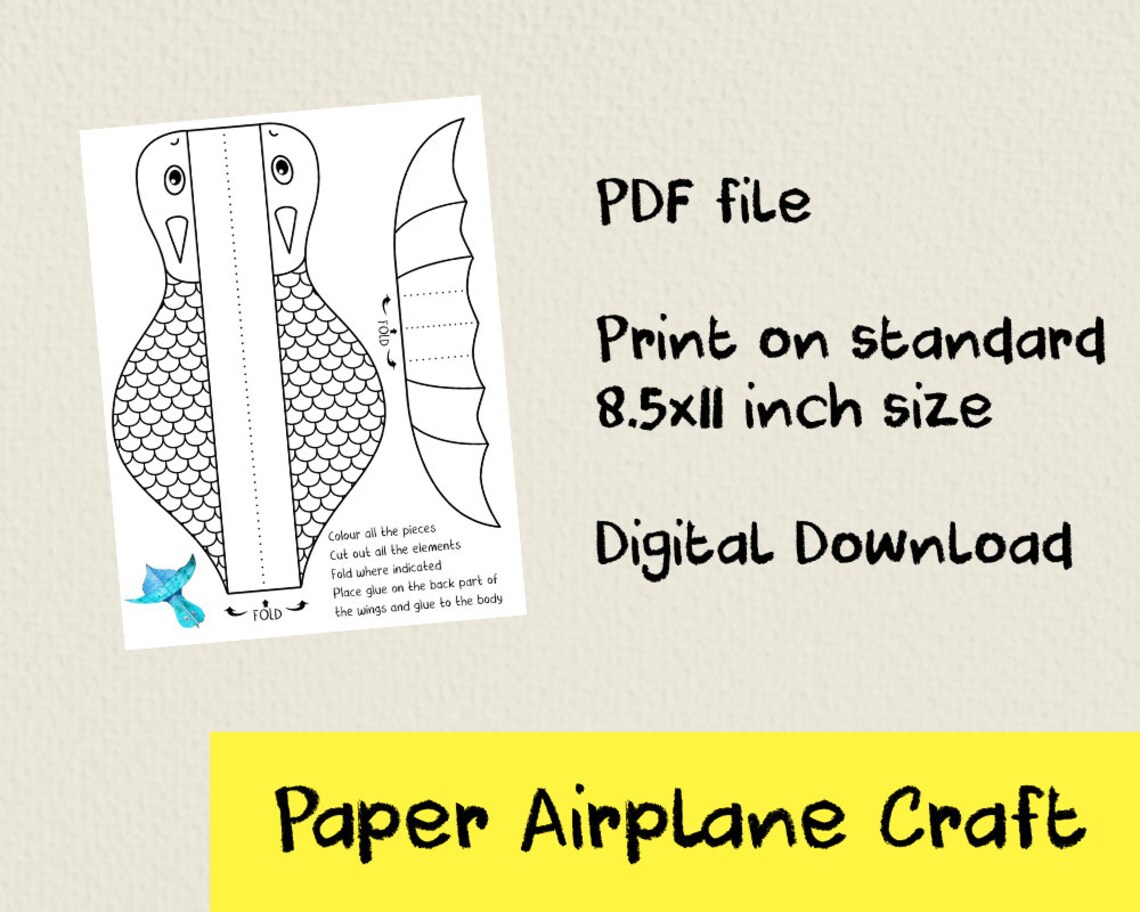 Dragon Paper Airplane| Crafting Activity | Preschool Fine Motor | Kid ...