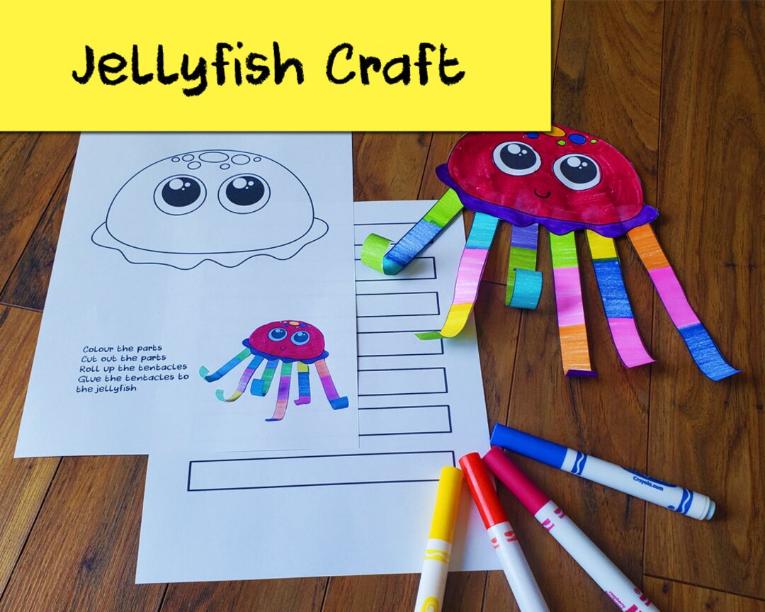 Jellyfish Craft | Ocean Crafting Activity | Underwater Preschool Fine ...