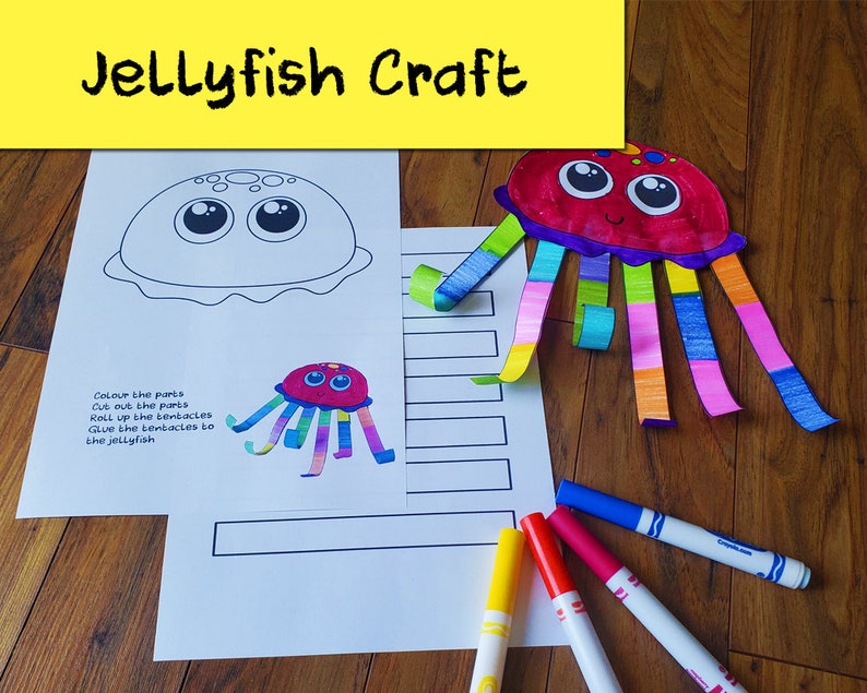 Jellyfish Craft | Ocean Crafting Activity | Underwater Preschool Fine ...