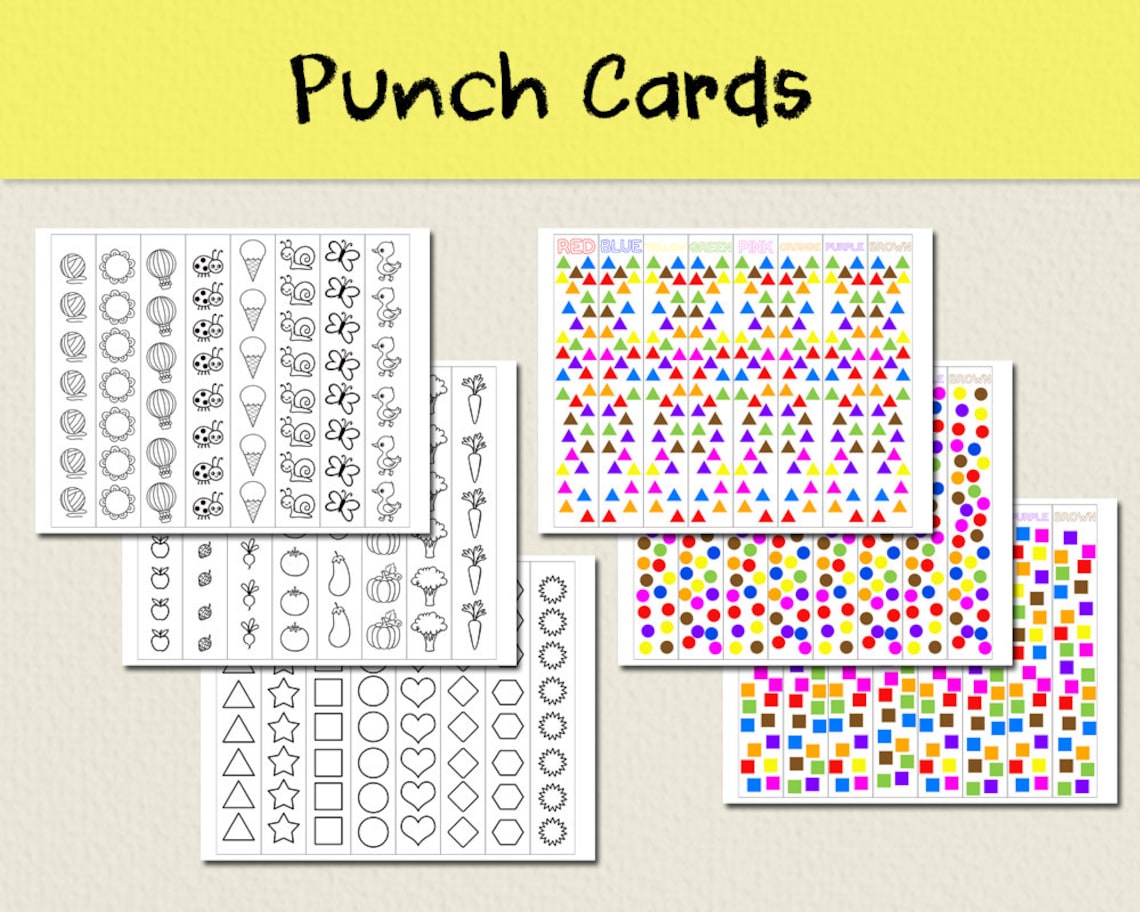 Paper Punch Cards | Crafting Activity | Preschool Fine Motor ...
