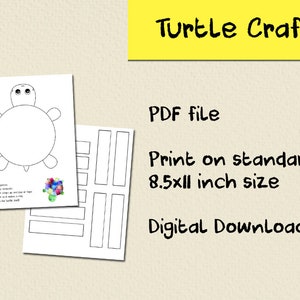 Turtle Craft | Homeschool Crafting Activity | Preschool Fine Motor ...
