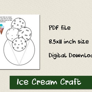 Ice Cream Cone Craft | Summer Crafting Activity | Preschool Fine Motor ...
