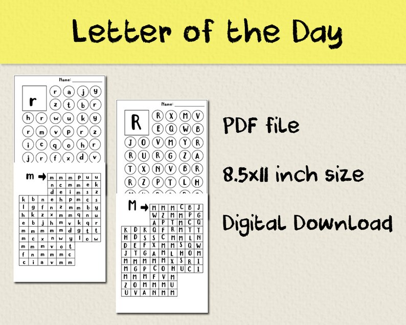 Letter of the Day Activities | Preschool Worksheets | Busy Binder ...