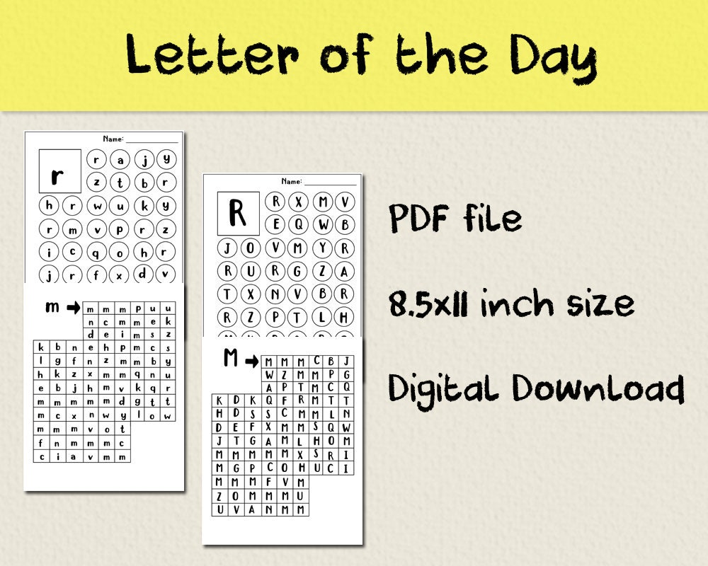 Letter of the Day Activities | Preschool Worksheets | Busy Binder ...