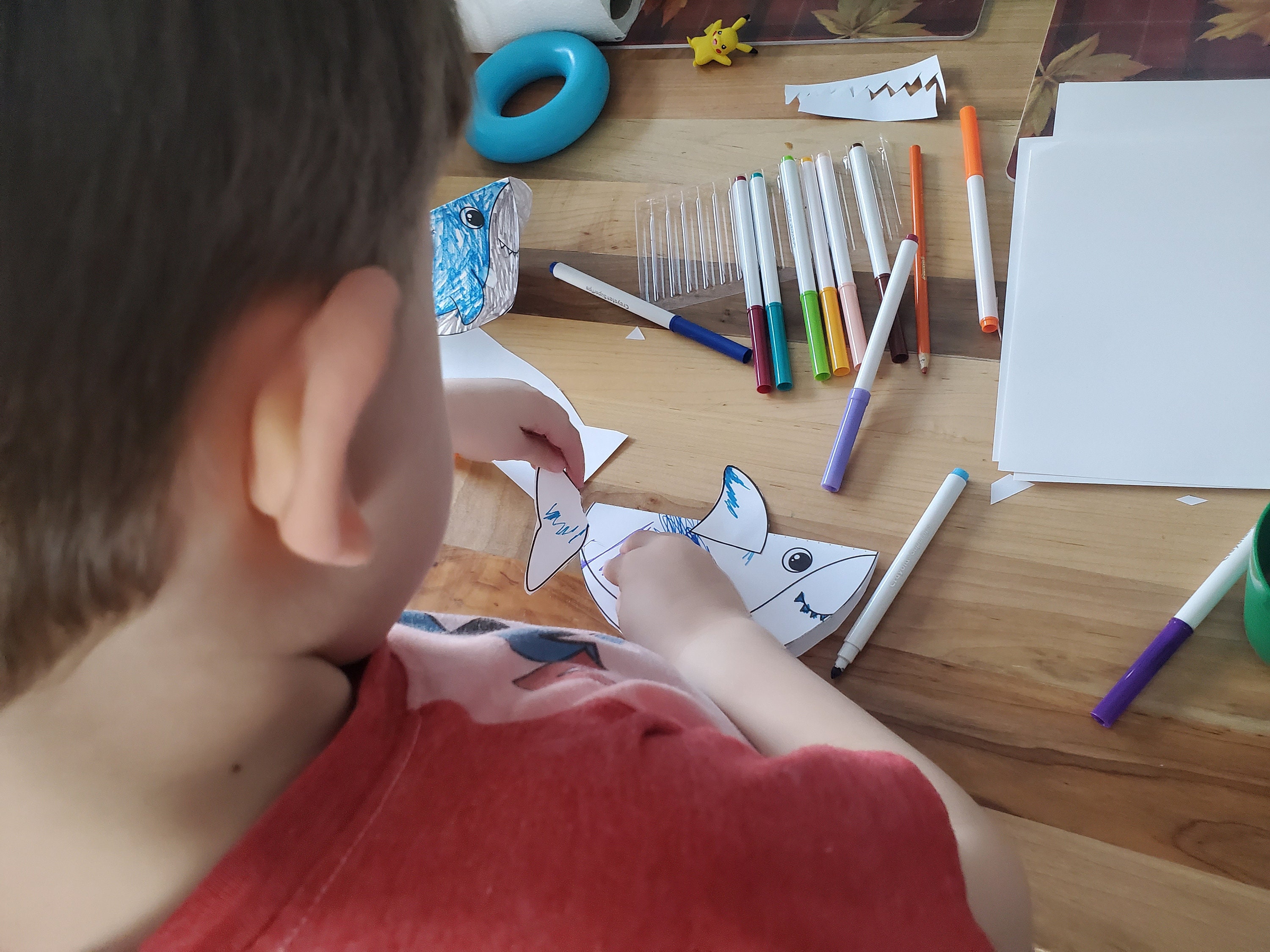 Printable Shark Craft | Ocean Crafting Activity | Preschool Fine Motor ...