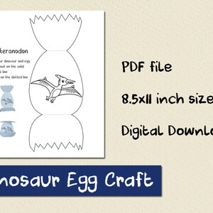 Pteranodon Dinosaur Egg Craft | Crafting Activity | Preschool Fine ...