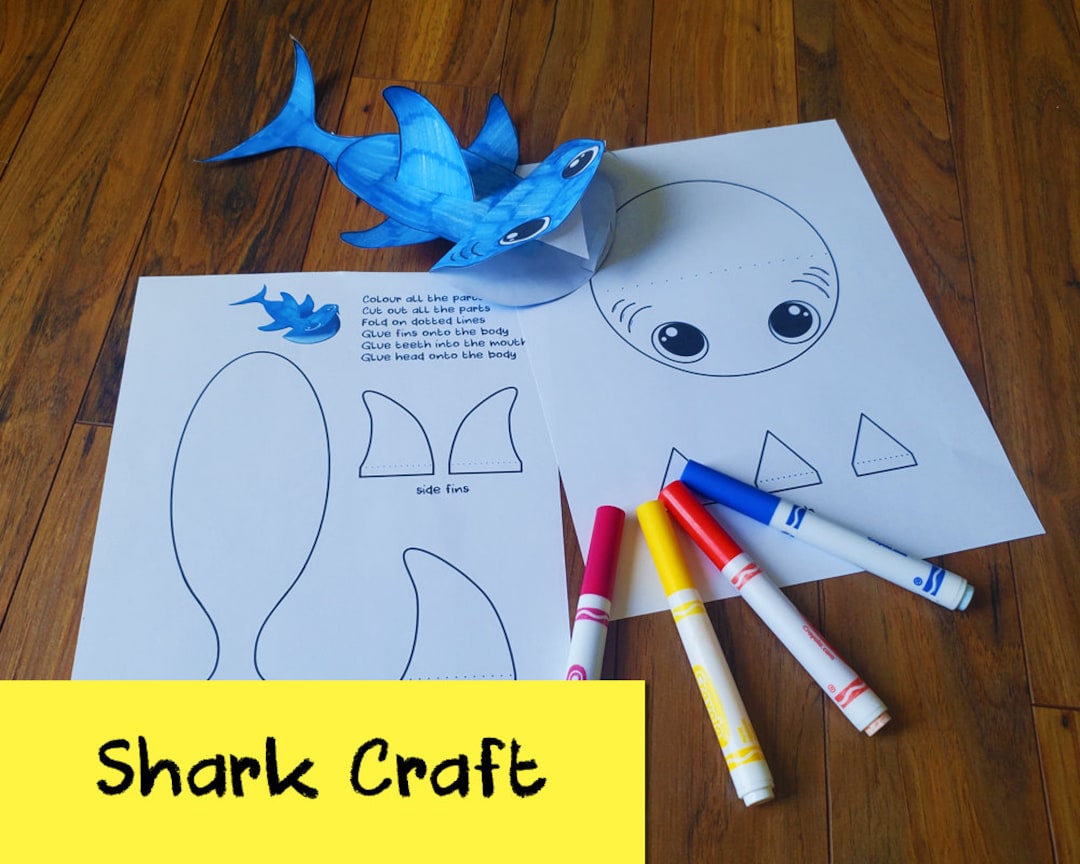 Shark Craft | Ocean Crafting Activity | Preschool Fine Motor ...