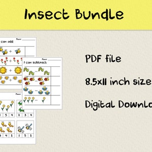 Insect Bundle | Preschool Worksheets | Matching Activity | I Spy for ...