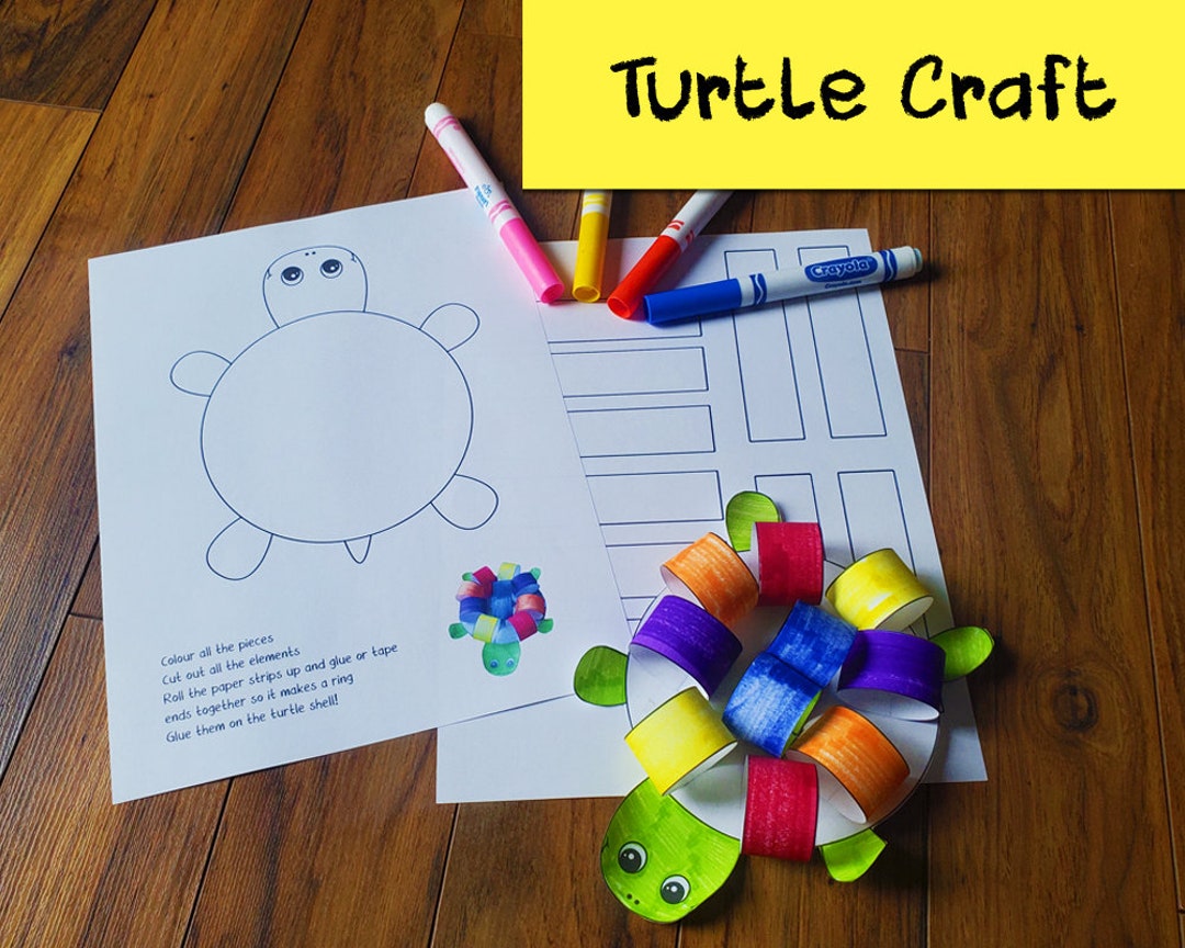 Turtle Craft | Homeschool Crafting Activity | Preschool Fine Motor ...