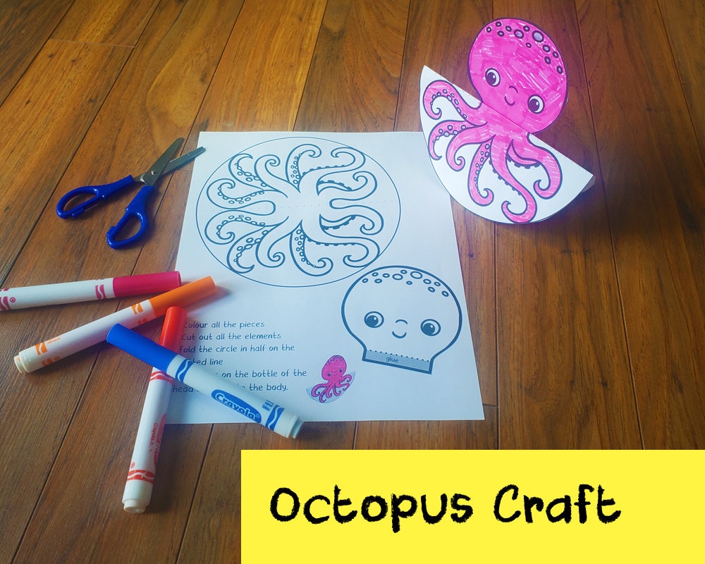 Octopus Craft | Ocean Crafting Activity | Preschool Fine Motor | Under ...