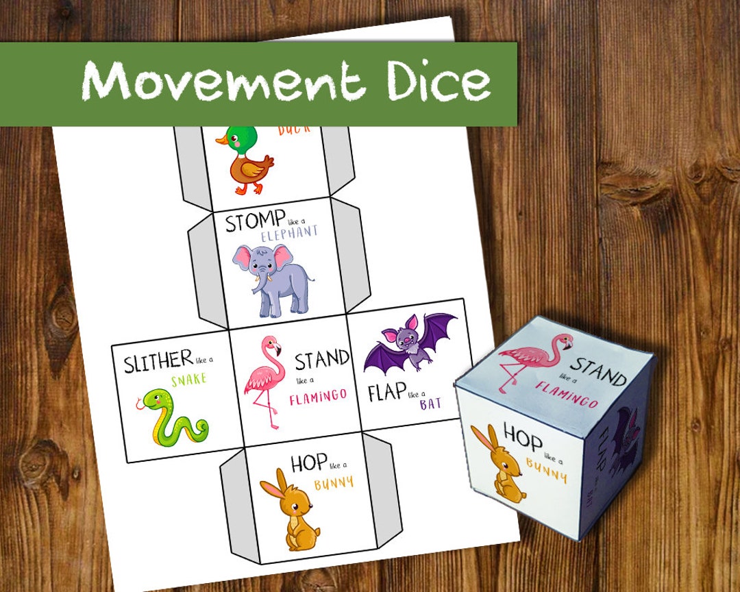 Animal Movement Dice Game | Animal Movement Activity | Educational ...