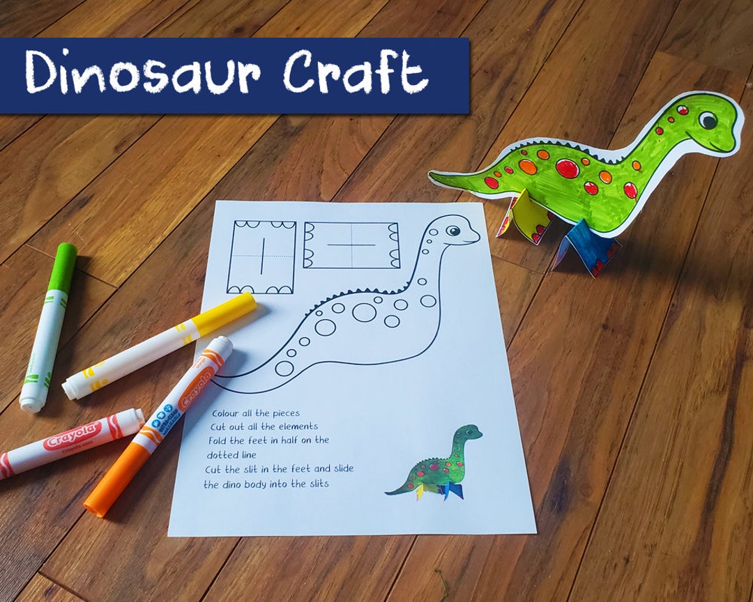 Standing Dinosaur Craft | Crafting Activity | Preschool Fine Motor ...