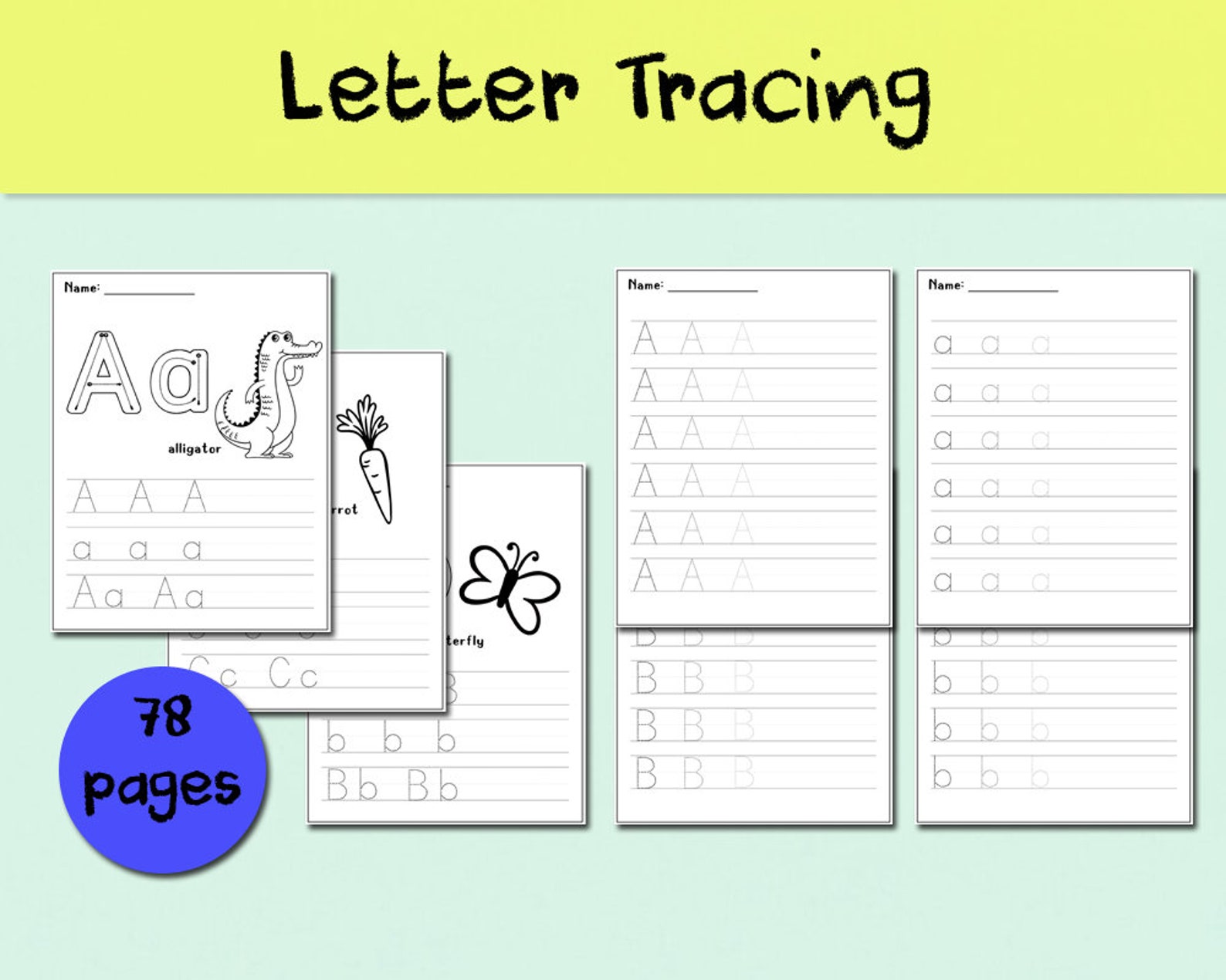 Alphabet Tracing | Preschool Worksheets | Letter Recognition ...