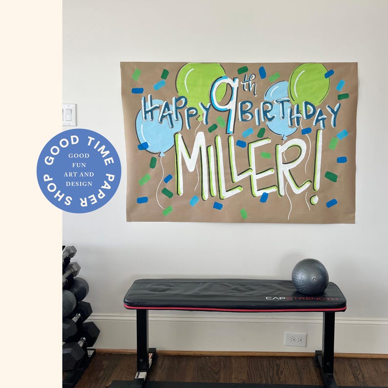 Custom Painted Banner, Hand Painted Birthday Sign, Painted Birthday ...