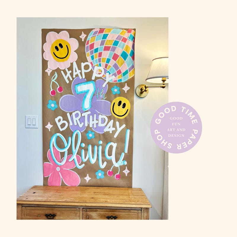 Birthday Painted Banner - Etsy
