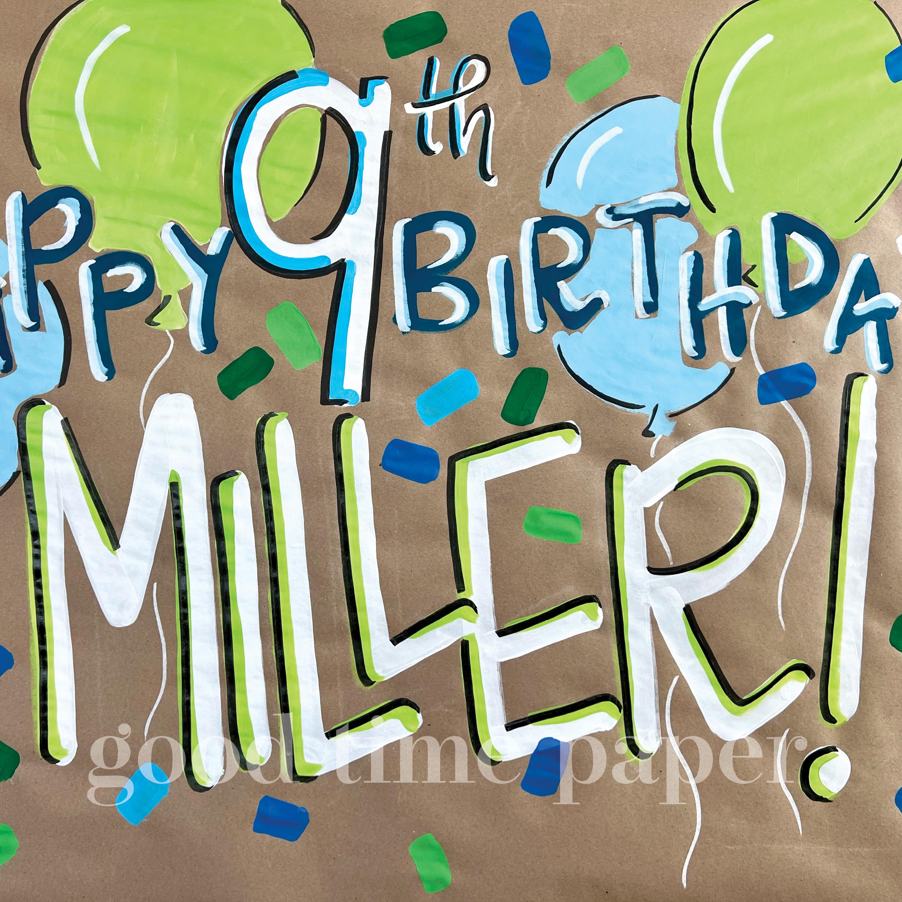 Custom Painted Banner, Hand Painted Birthday Sign, Painted Birthday ...