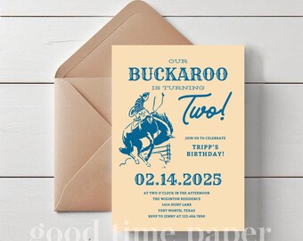 Rodeo Bucking Horse Cowboy Birthday Invitation - Etsy