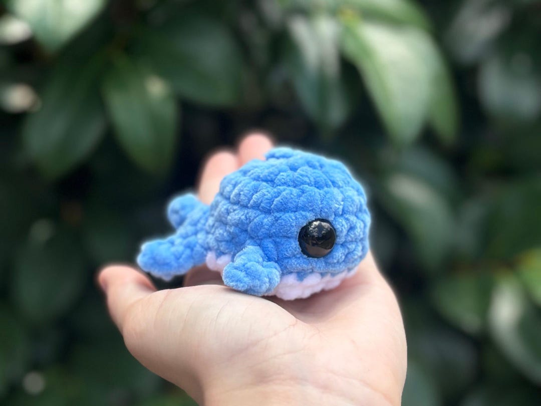Crochet Mini Whale | Ocean Theme Plushy | Soft Handheld Stuffed Animal ...