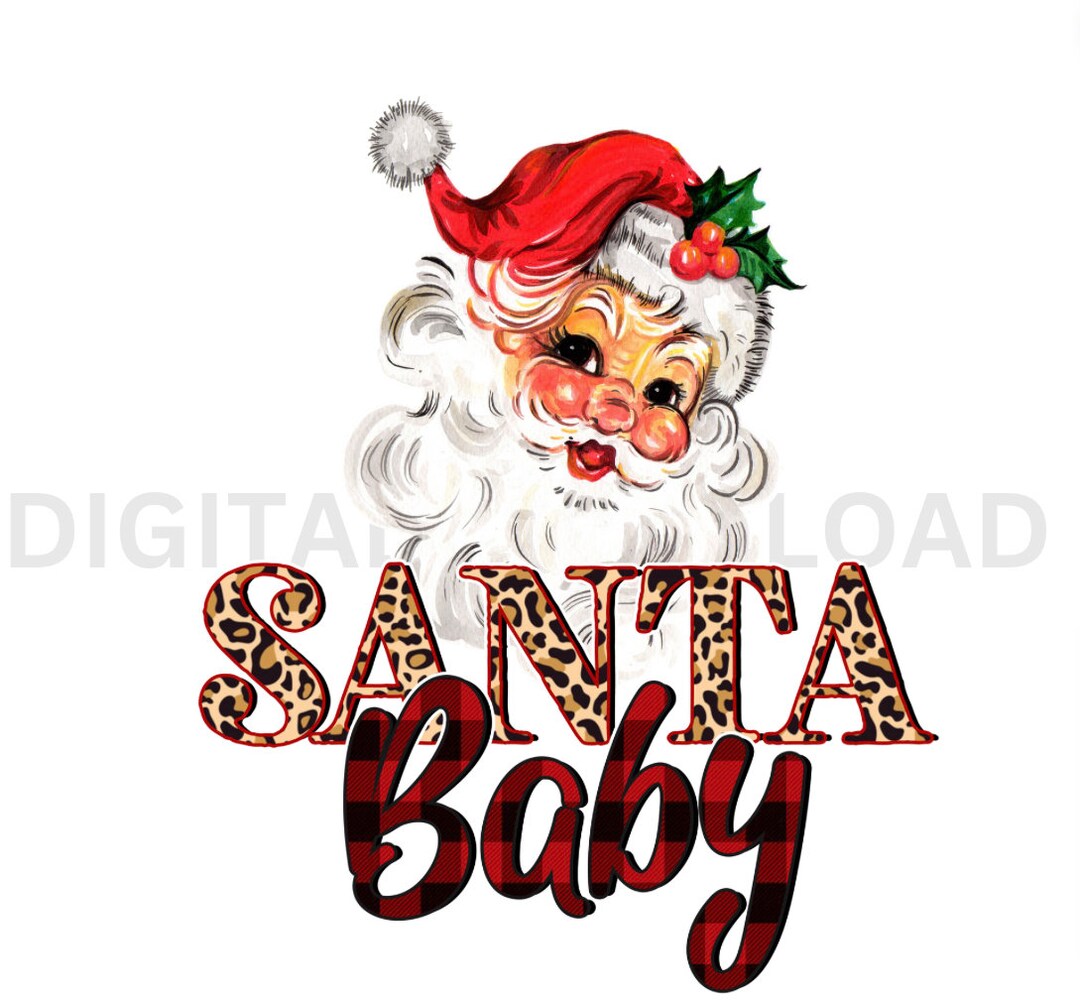 Santa Baby SVG PNG - Etsy