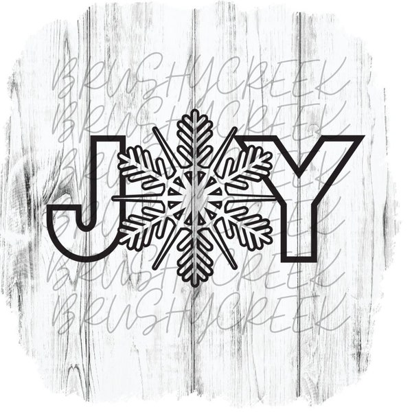 Joy Snowflake Svg - Etsy