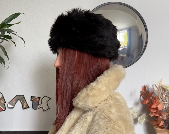 Vintage Winter Fur Hat Slavic Doll Aesthetic 90s - Etsy