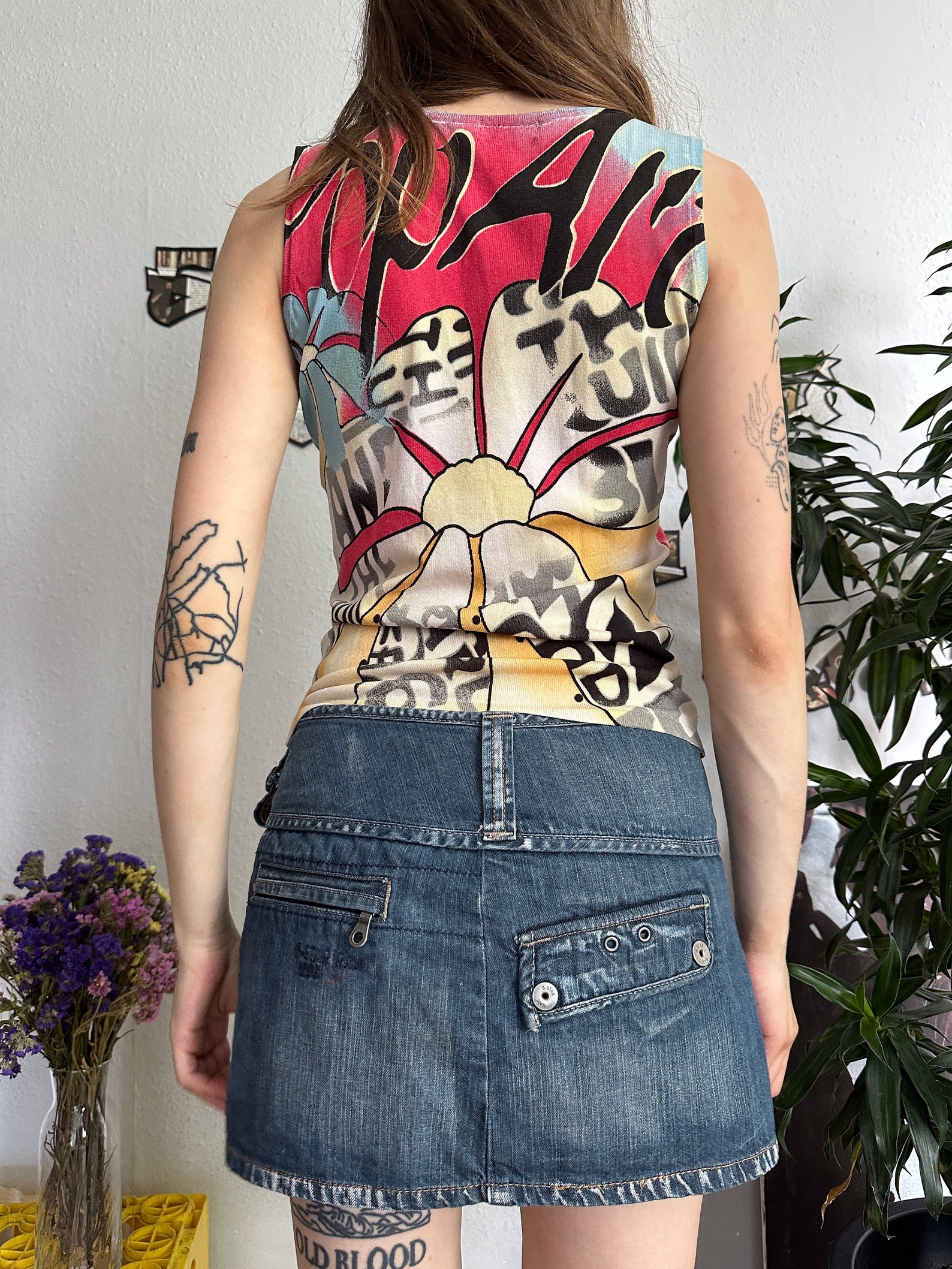 Futuristic Face Colourful Graphic Printed Top 00s Like Custo - Etsy