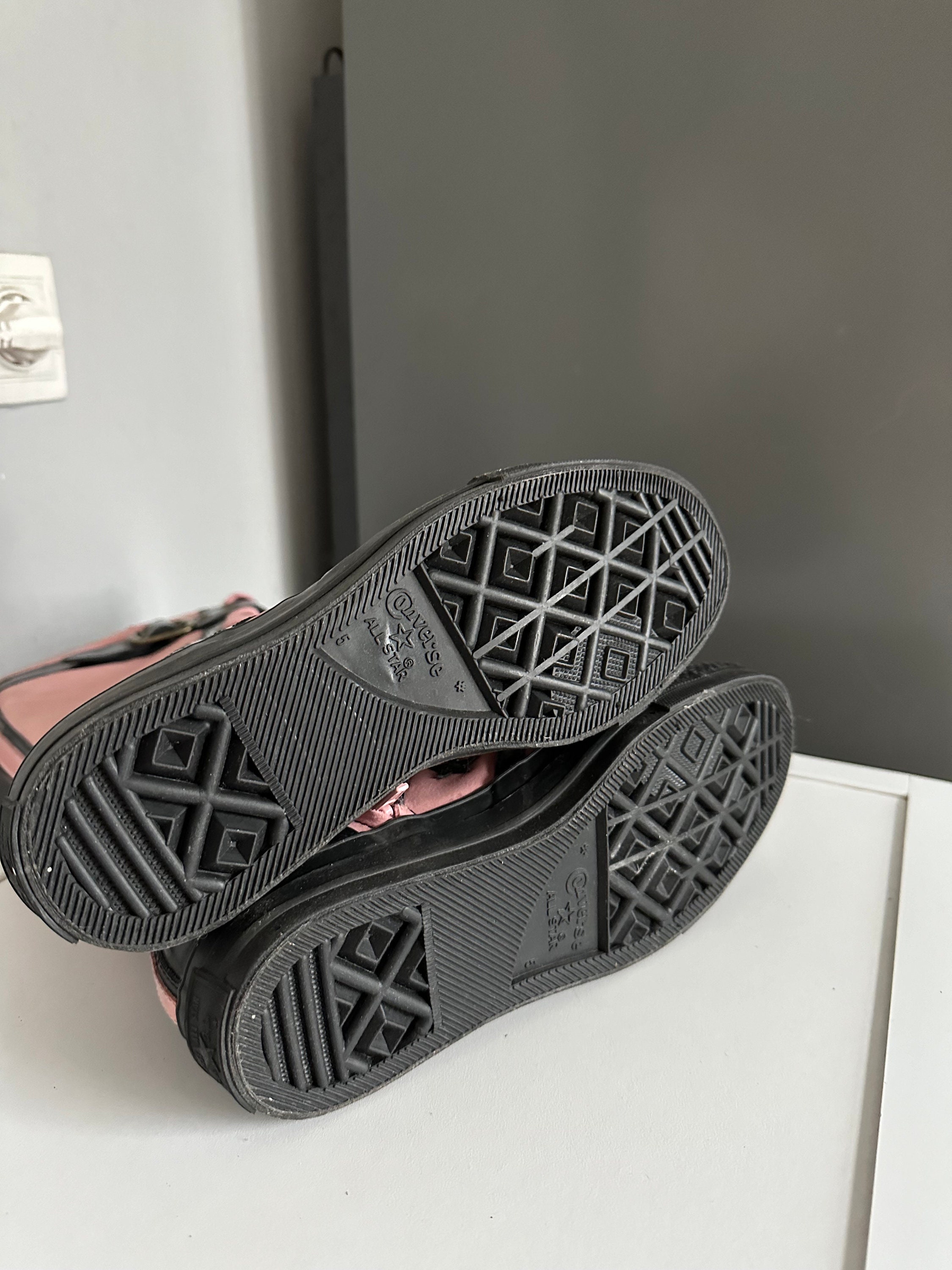 Converse Pink Leather Archive Biker Vintage Wrestling Boxing Hight ...