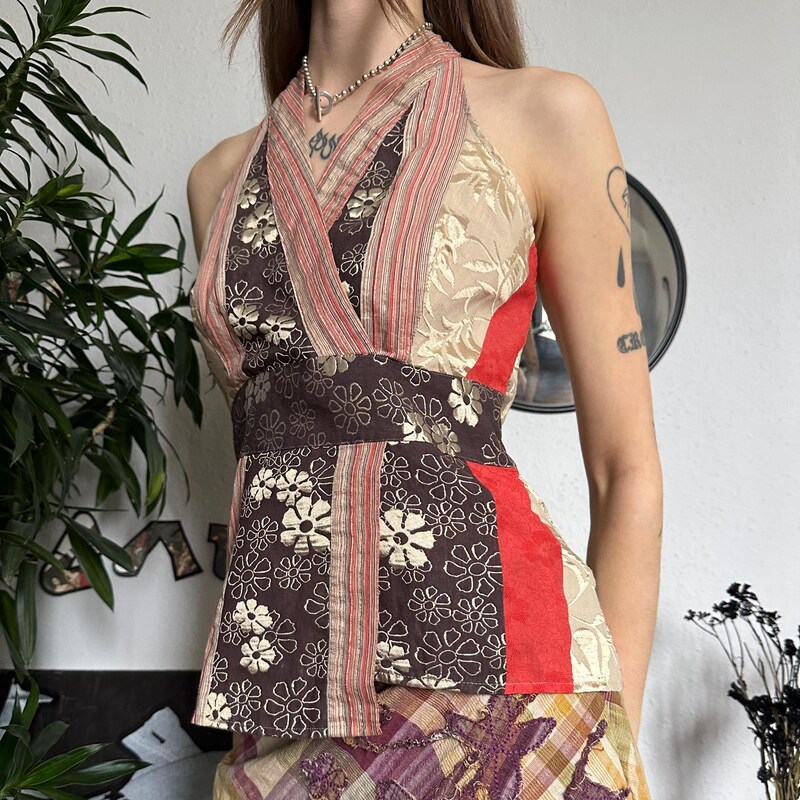 Patchwork Halter Top - Etsy