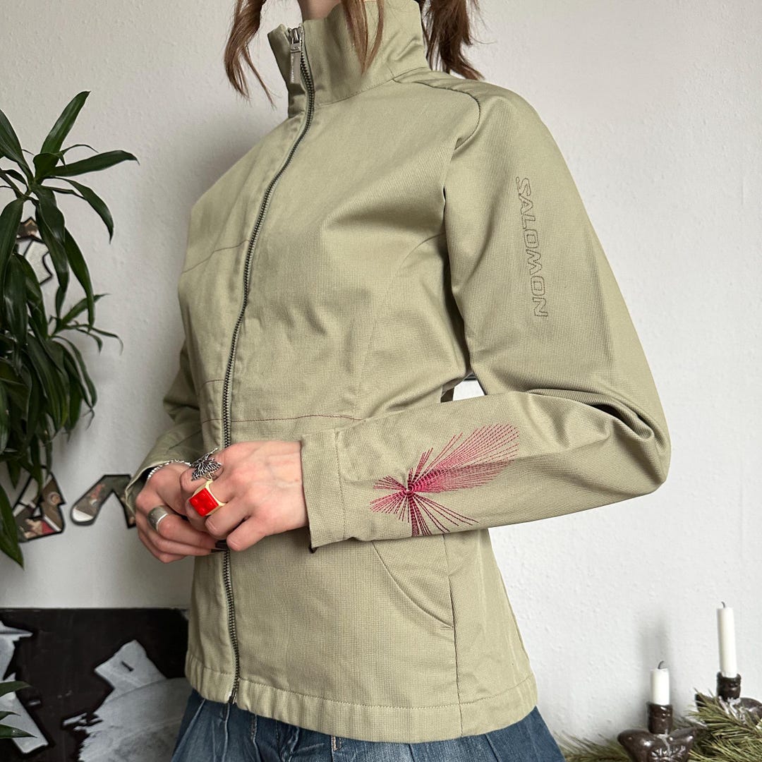 Salomon Unique Zip up Skinny Vintage Outdoor Cotton Jacket - Etsy