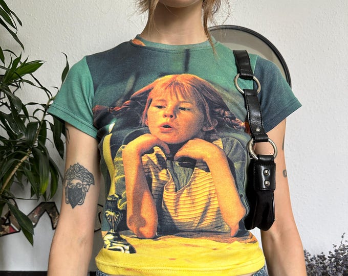 Vintage Printed Rare Pippi Longstocking Baby Tee Shirt - Etsy