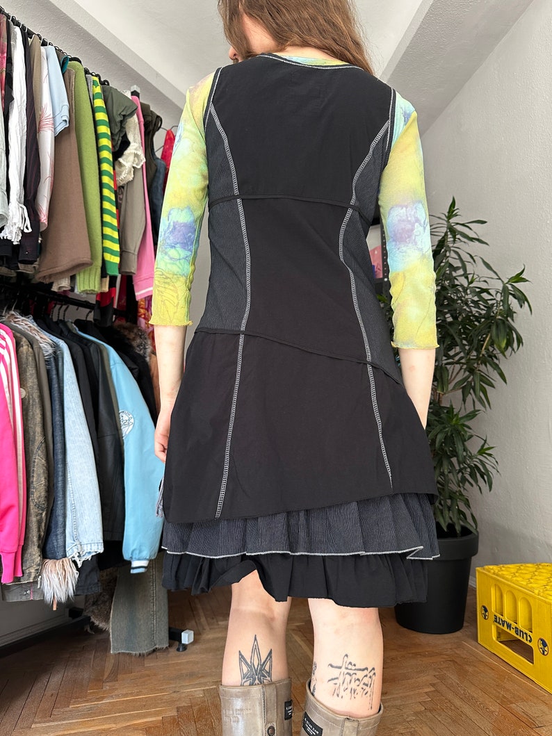 Cache Cache Deconstructed Mixed Fabric Dress Copine Style - Etsy