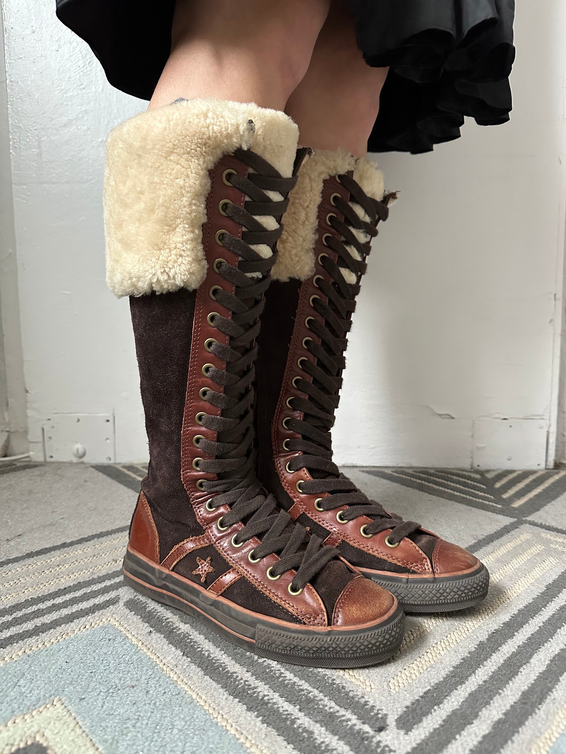 Converse Archive Biker Vintage Wrestling Boxing Hight Leather Moto ...