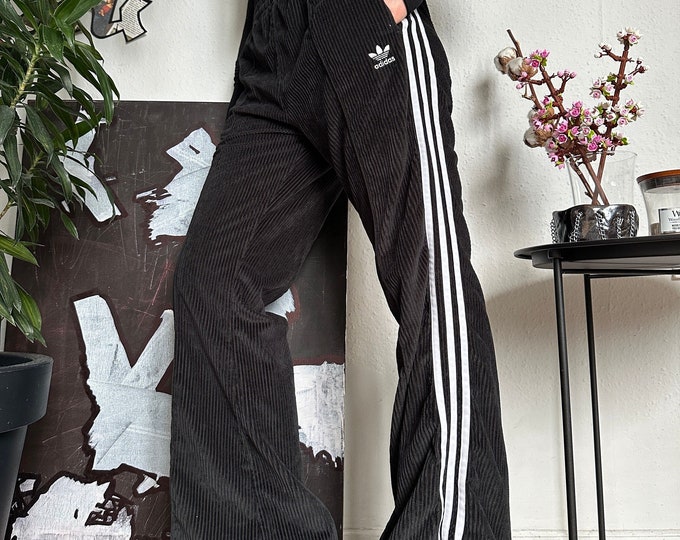 Adidas Bootcut Flared 3 Stripe Corduroy Pants 00s - Etsy
