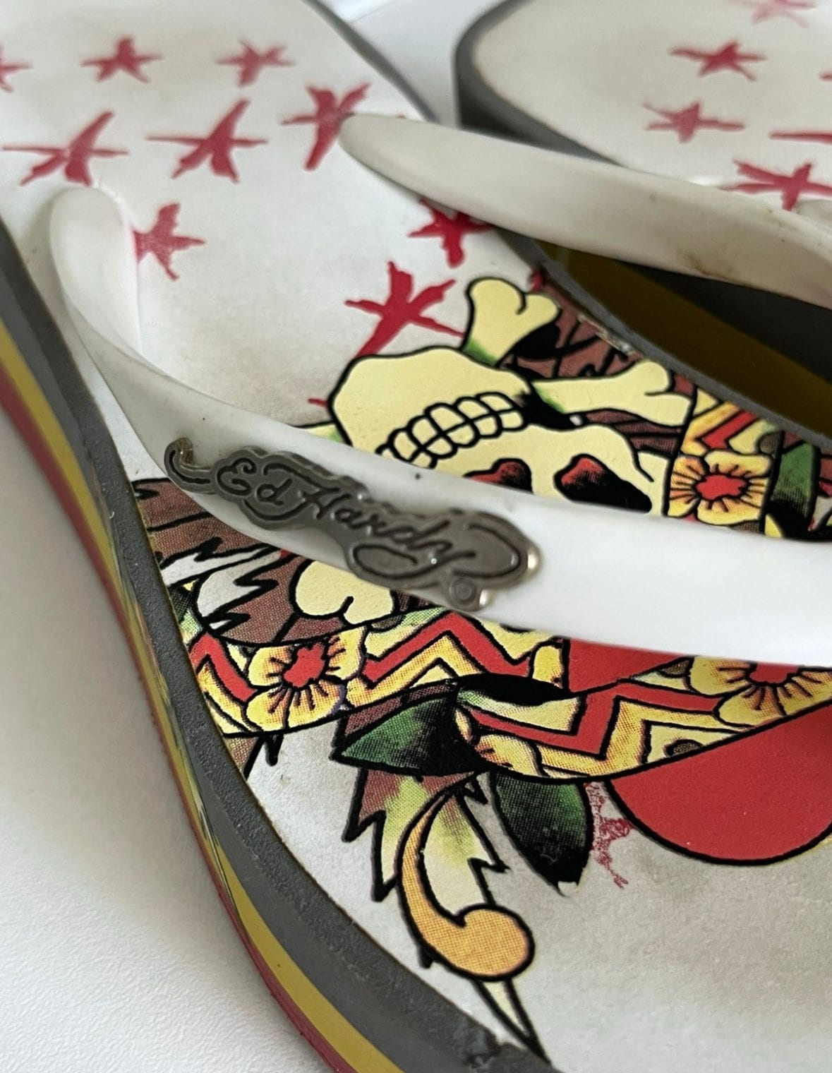 Ed Hardy Graphic Printed Affliction Platform Flats Vintage Y2k - Etsy