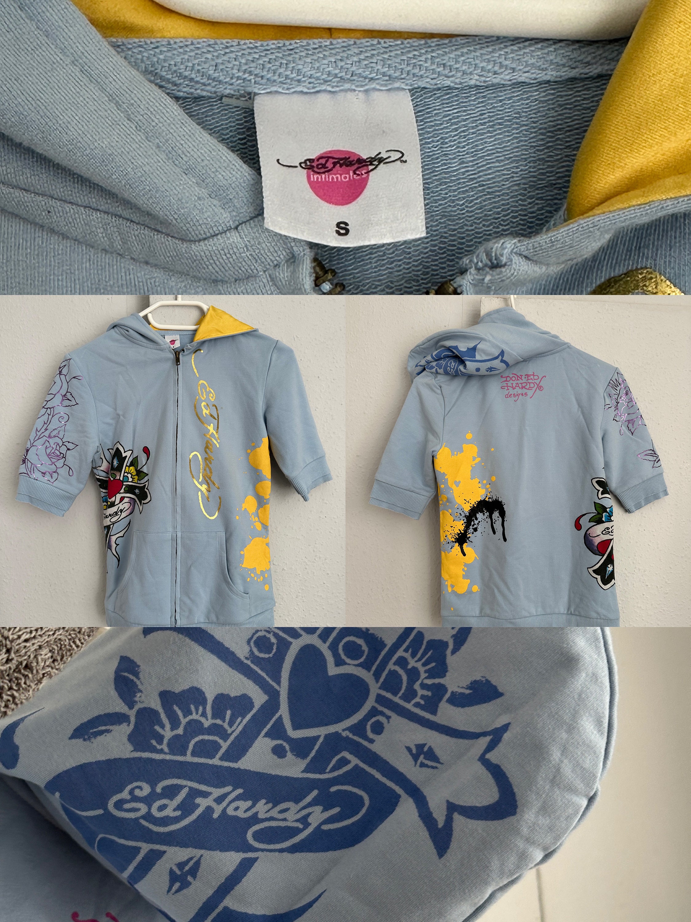 Vintage Y2k Ed Hardy Tracksuit Set Hoodie Pants Drip - Etsy